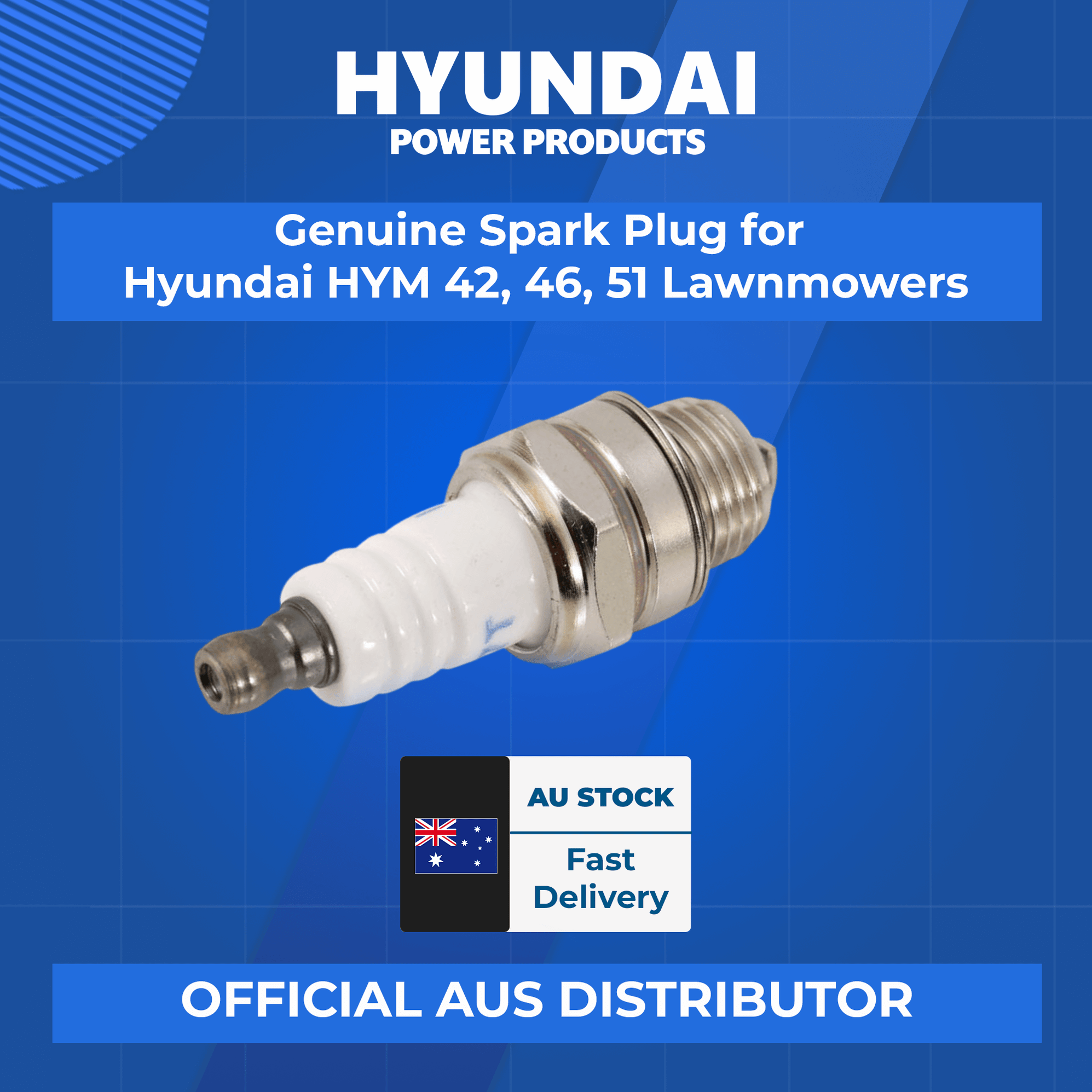 Genuine Spark Plug for Hyundai HYM 42, 46, 51 Lawnmowers – Reliable En ...