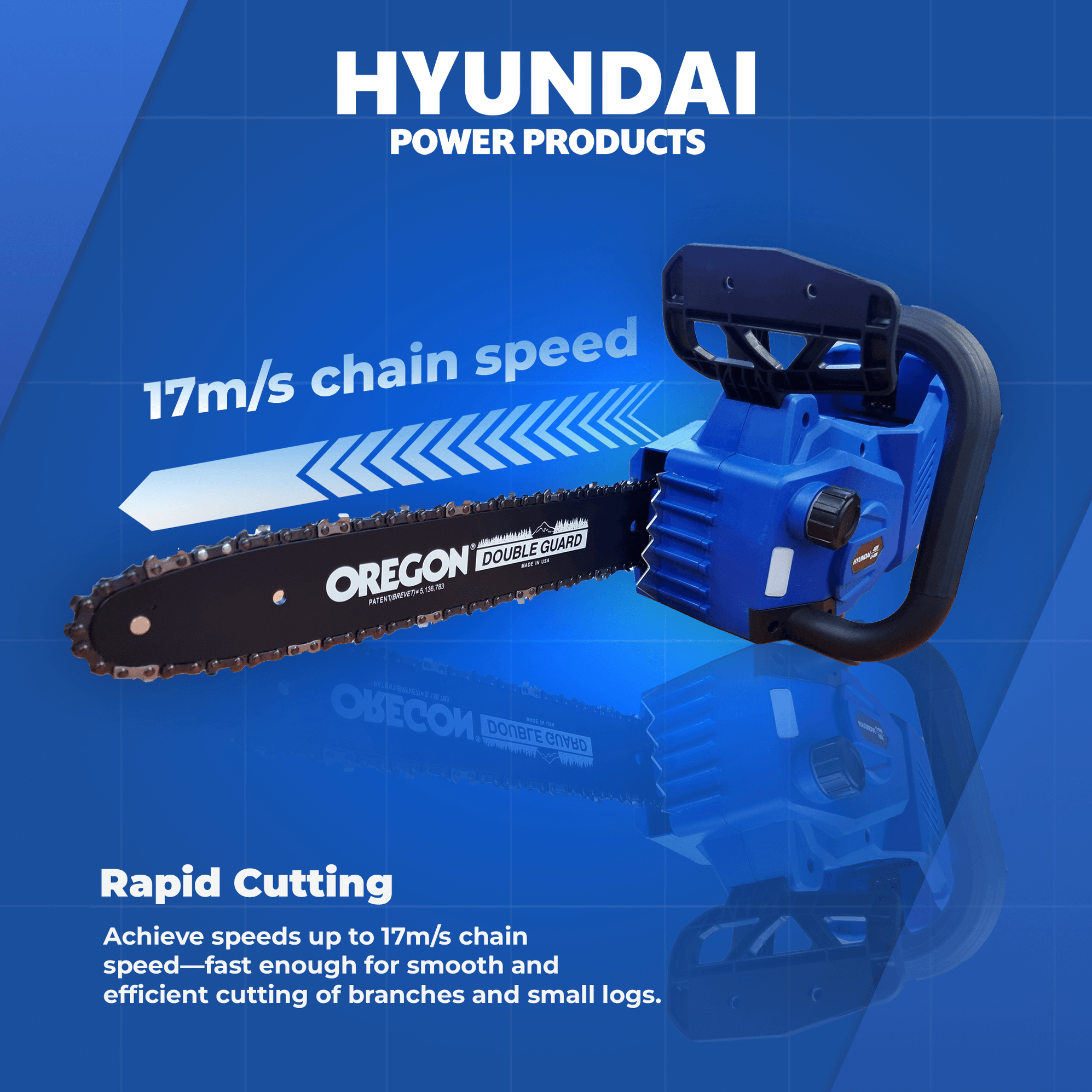 Hyundai 40V Battery Chain Saw Starter Kit– 14" Oregon Bar, 4Ah Battery ...