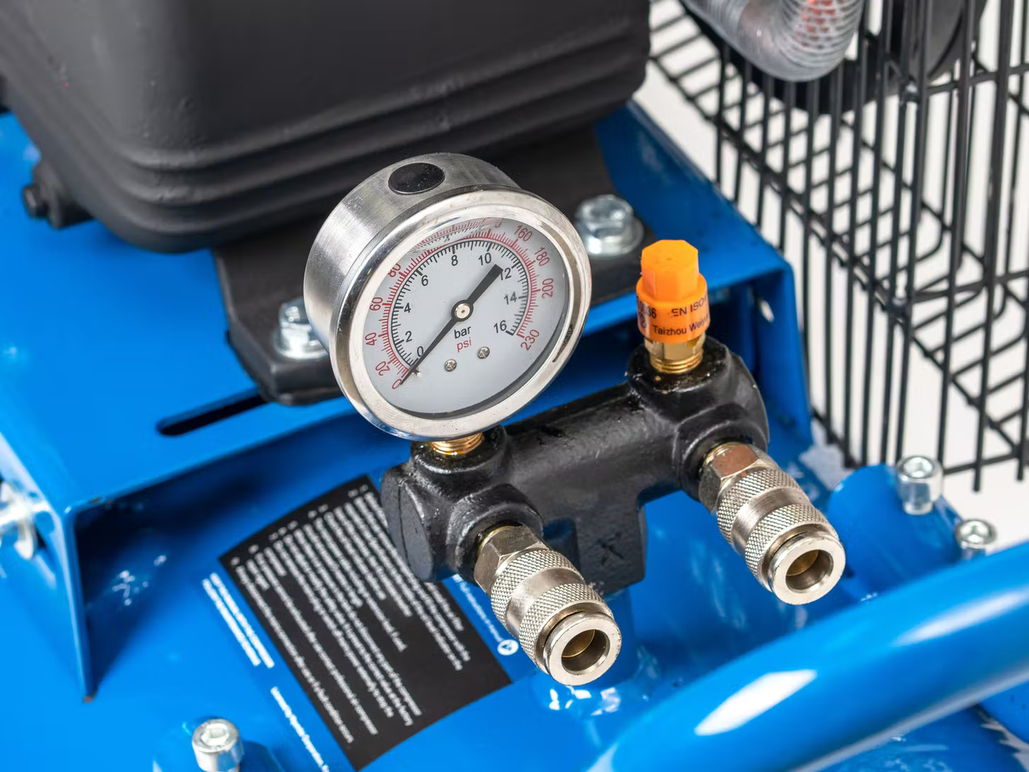 Hyundai 6.5HP Petrol Air Compressor – 100L Tank, 116PSI, Belt Drive, 3 ...